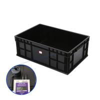 China Cleanroom ESD Safe Plastic Box 195x130x90mm Anti Static Protection Recycle for sale