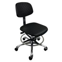 China AntiStatic ESD Ergonomic Lab Stool Aluminum ESD Chair with Wheels 480-620mm Height for sale