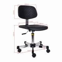 China School Computer PU Anti Static Lab Chair Adjustable PU Foam With Wheels for sale