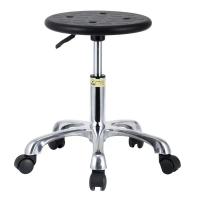 China ESD Anti Static Lab Chair Stainless Steel Adjustable Swivel Cleanroom Chair 460-620mm for sale
