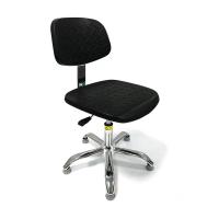 China Anti Static Lab Chair 330mm Conductive PU Foam Chair with Backrest ESD Cleanroom for sale
