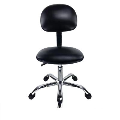China ESD Anti Static Swivel Bar Stool Lab Chair PU Leather Pneumatic Gas Lift 300kg Capacity for sale