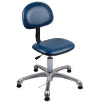 China ESD Anti Static Swivel Bar Stool Lab Chair PU Leather Pneumatic Gas Lift 300kg Capacity for sale