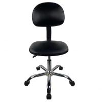 China ESD Anti Static Swivel Bar Stool Lab Chair PU Leather Pneumatic Gas Lift 300kg Capacity for sale
