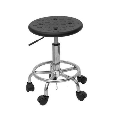 China ESD Cleanroom Lab Anti Static Chair PU Leather Swivel Stool 260mm Gas Spring 320mm Base for sale