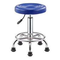 China ESD Cleanroom Lab Anti Static Chair PU Leather Swivel Stool 260mm Gas Spring 320mm Base for sale