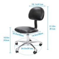 China Adjustable ESD Lab Chair 260mm Gas Lift PU Seat Cleanroom Task Chair for sale