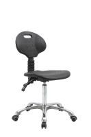 China Adjustable ESD Lab Chair 260mm Gas Lift PU Seat Cleanroom Task Chair for sale