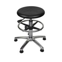 China Industrial PU Leather ESD Lab Chair Stainless Steel Anti Static Task Chair 260mm Gas Spring for sale