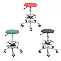 China Industrial PU Leather ESD Lab Chair Stainless Steel Anti Static Task Chair 260mm Gas Spring for sale