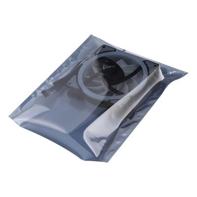 China 0.075mm ESD anti static package Zipper Open Top Aluminum Back Seal for sale