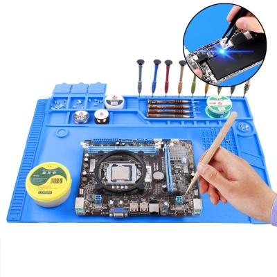 China Magnetic Anti Static Repair Mat Insulation Computer Solder Rework ESD for sale