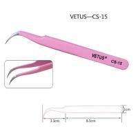 China Vetus ESD 15 Antistatic Precision Stainless Steel Tweezers for Eyelash Extension 115mm for sale