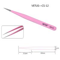 China Vetus ESD 15 Antistatic Precision Stainless Steel Tweezers for Eyelash Extension 115mm for sale