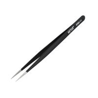 China Vetus ESD Antistatic Lash Tweezers Stainless Steel 110mm Slant Tip Precision Tweezer for sale