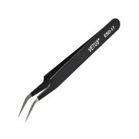 China ESD Antistatic Vetus Lash Tweezers 120mm Stainless Steel Slant Tip Precision Tweezer for sale