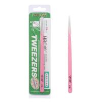 China Vetus ST-12 Pink Straight Eyelash Tweezers Stainless Steel 12cm Precision Tweezers for sale