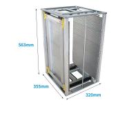 China ESD SMT PCB Magazine Rack 355x320x563mm Screw Adjustable Anti Static PCB Holder for sale