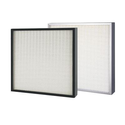 China UL Certified H14-U17 Mini Pleated Gel Seal HEPA Filter 484x484x70mm for Pharmaceutical Cleanroom for sale