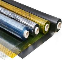 China ESD PVC Grid Transparent Curtain 0.3mm 1.37m Width Antistatic Cleanroom Curtain for sale