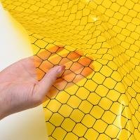 China Antistatic ESD PVC Grid Curtain Transparent Black For Factory Use for sale