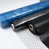 China Antistatic ESD PVC Grid Curtain Transparent Black For Factory Use for sale
