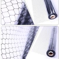 China ESD Anti Static PVC Grid Curtain 1.37m x 30m x 0.3mm Cleanroom Soft Transparent Sheet for sale