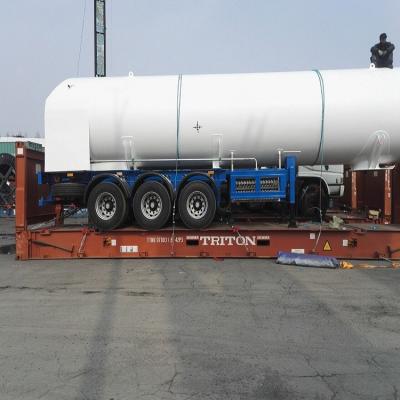 China mobile cryogenic liquid tank container for sale