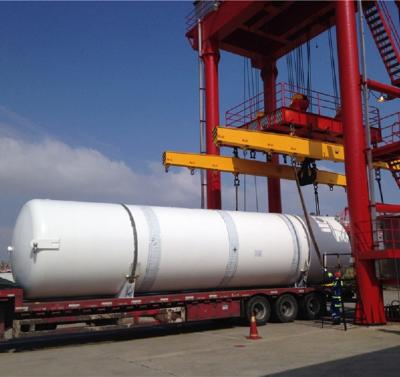 China CF-25000/6 Cryogenic Liquid Nitrogen Transport Tank 60000 Liters for sale