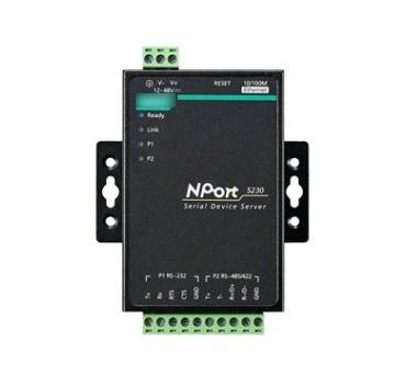 China MOXA NPort 5232 2-Port RS-232/422/485 Serial Device Server for Industrial Networking for sale