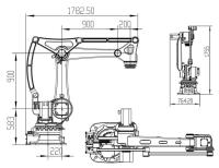 China GBS50-K2220 50kg Palletizing Robot Stacking and 4-Axis Vertical Multi-Joint Solution for sale