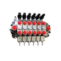 China 6 Spools Sectional Hydraulic Directional Valve 80L/min 350bar 330x240x155mm for sale