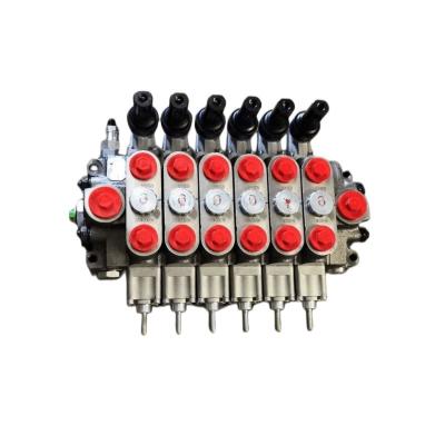 China 6 Spools Sectional Hydraulic Directional Valve 80L/min 350bar 330x240x155mm for sale