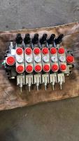 China 6 Spools Sectional Hydraulic Directional Valve 80L/min 350bar 330x240x155mm for sale
