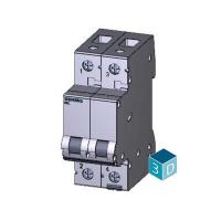 China Siemens 5SL6210-7CC 2-Pole Miniature Circuit Breaker 400V 6kA C-Curve for sale