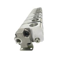 China 8-Way Hydraulic Flow Distributor with 8 Pressure 3-Way Ball Valves and Manifold Block 350 Bar for sale