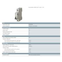 China Siemens 5SN6110-7CN 1-Pole C 10A Circuit Breaker 230/400V 6kA MCB for sale