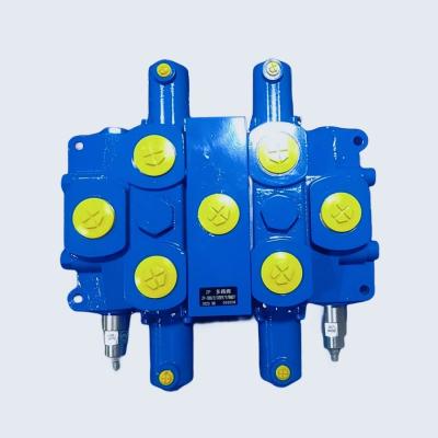 China 350L/min 2 Spool Sectional Hydraulic Pilot Control Valve 315bar Tube Structure for sale