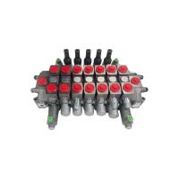 China HC-D6/7 Type Hydraulic Directional Control Valve 7 Spools 100L/min 350bar for sale