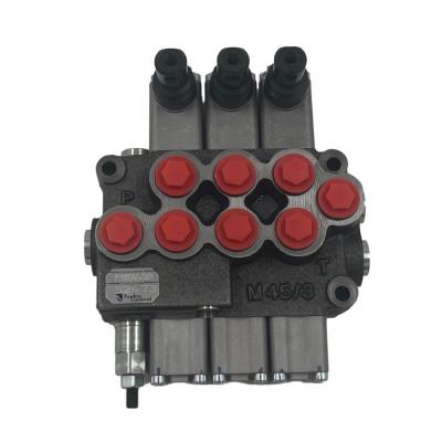 China Monoblock Hydraulic Directional Valve G3/8 Oil Port M45/3 for Skid Loaders 5.5 kg for sale