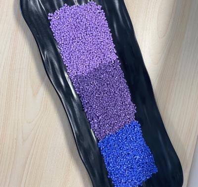 China PP Carrier High Quality Blue Purple Color Plastic Masterbatch Color Granules for sale