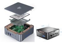 China 3 Display Port Intel Celeron Mini PC J4125 With 2 HDMI Gemini LAKE Small Size for sale