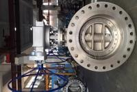 China Double Flange Oil Gas Valve Triple Eccentric Butterfly Valve With Replaceable Seated for sale