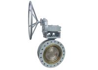 China Double Flange Oil Gas Valve Triple Eccentric Butterfly Valve With Replaceable Seated for sale