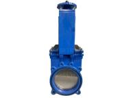 China Ductile Iron Reslient Lug Type Knife Gate Valve With ISO5211 Pad for sale