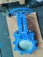China Cast Ductile Iron Wafer Style Knife Gate Valve With Rubber Seat for sale