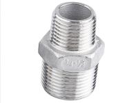 China Stainless Steel 150# Screwed  Hex. Nipples to connect threaded pipes for sale