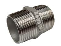 China Stainless Steel 150# Screwed  Hex. Nipples to connect threaded pipes for sale