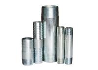 China Hot Dipped Galvanized HDG Barrel Nipple With NPT BSPT for sale