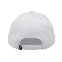 China White Rubber Patch Baseball Cap 100% Polyester Adjustable Snapback for sale